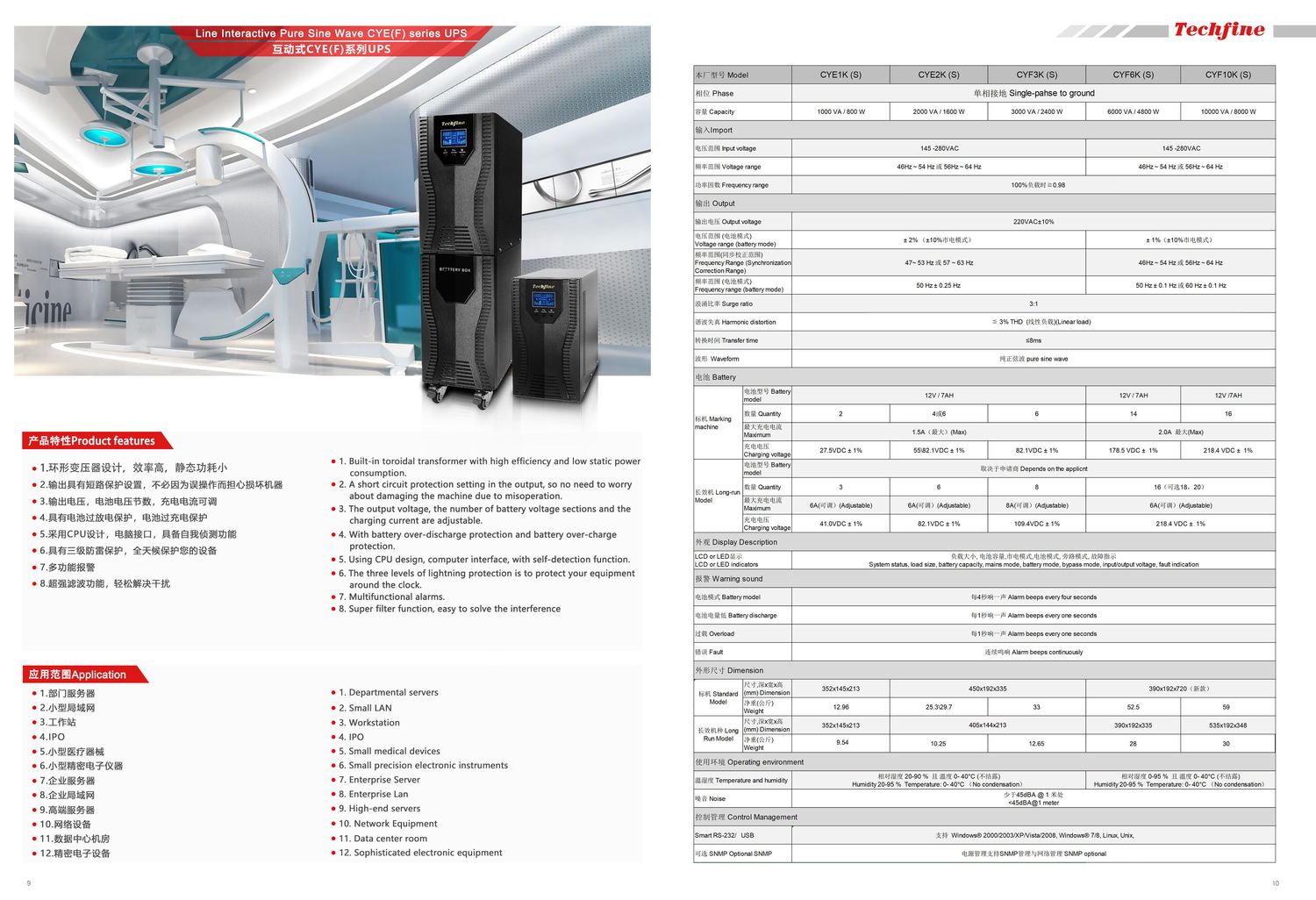 CYE系列-互动式不间断电源（1~3KVA） - 广东泰琪丰电子有限公司